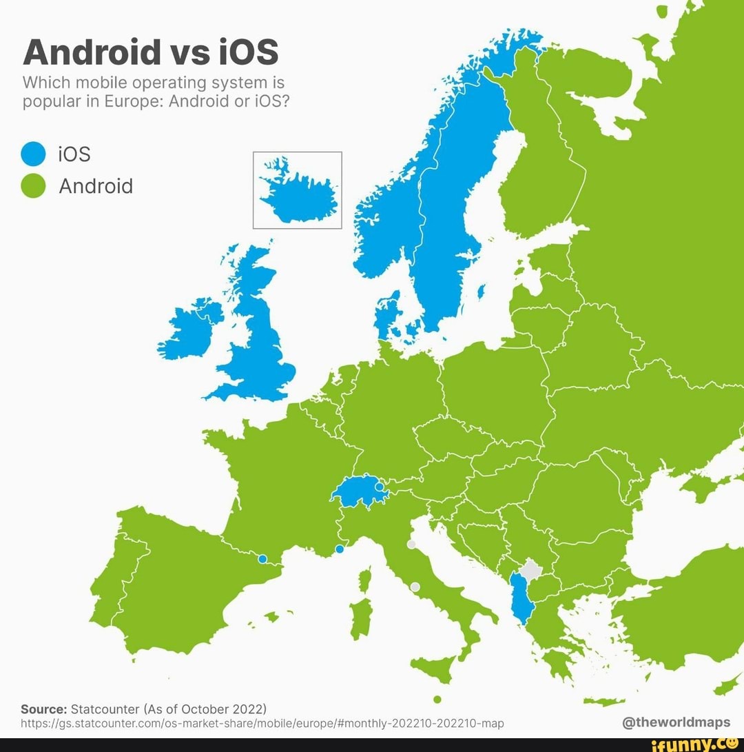Android vs iOS Which mobile operating system is popular in Europe ...