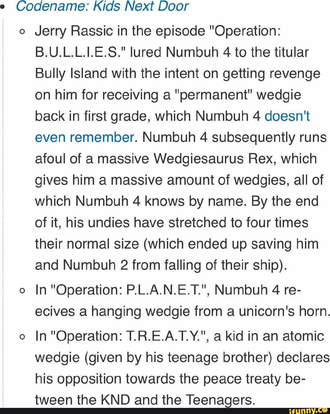 Codename: Kids Next Door Jerry Rassic in the episode "Operation: B.U.L ...