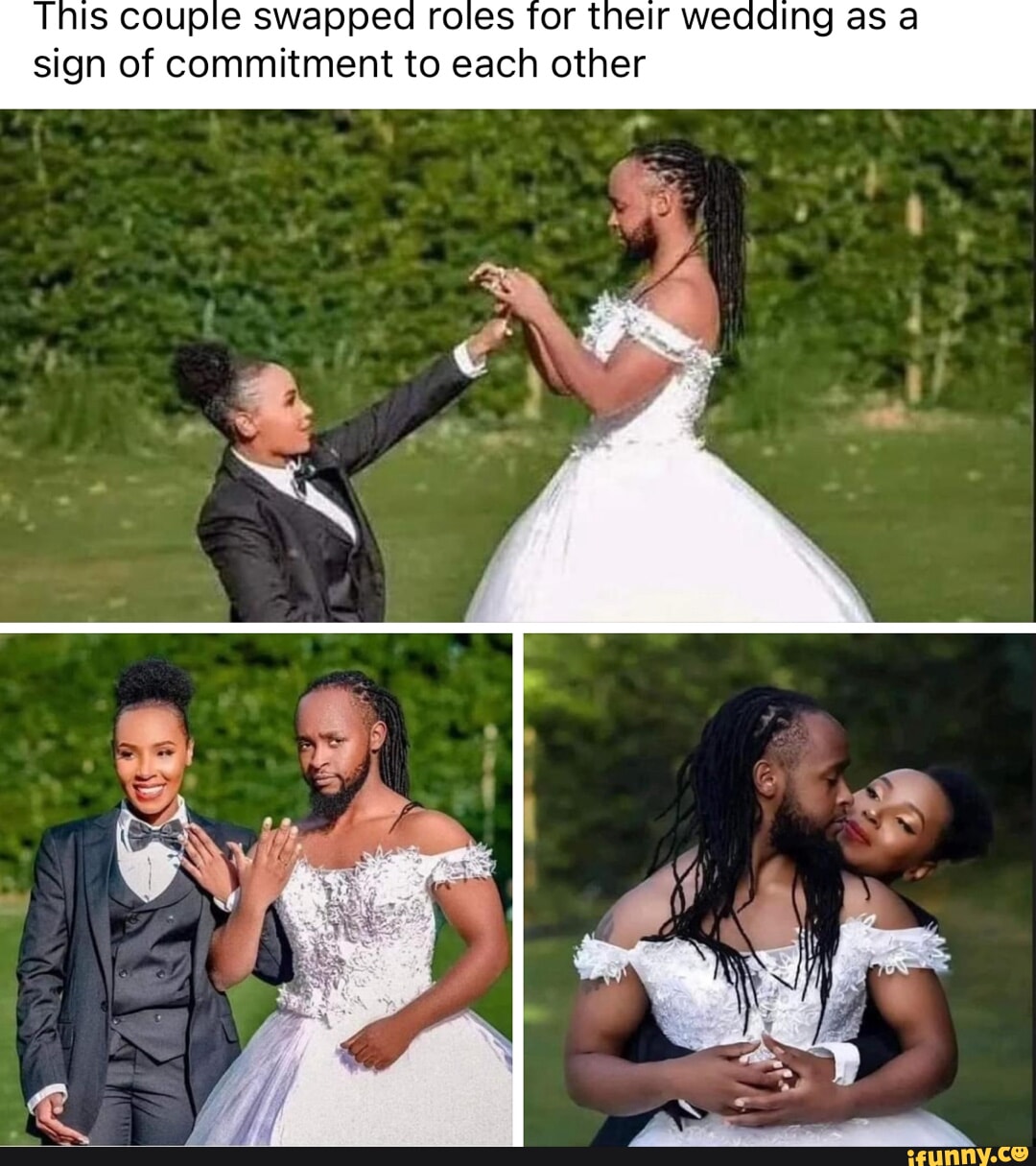 This couple swapped roles for their wedding as a sign of commitment to ...