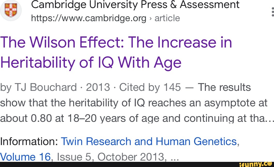 Cambridge University Press & Assessment article The Wilson Effect: The ...