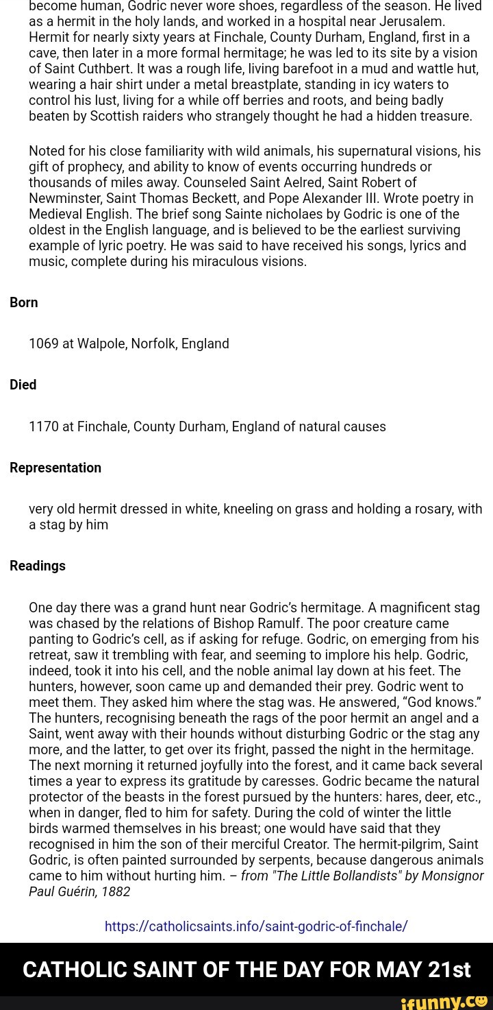 Become human, Godric never wore shoes, regardless OF the season. He ...