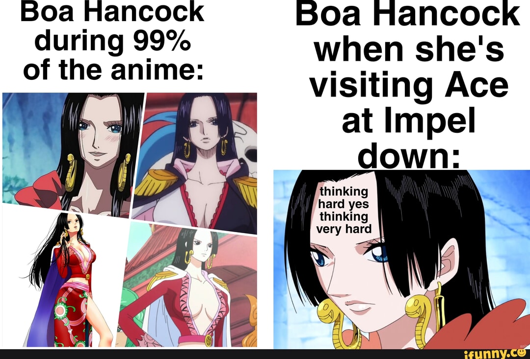 Boa Hancock boa Hancock during 99% when she's visiting Ace at Impel ...