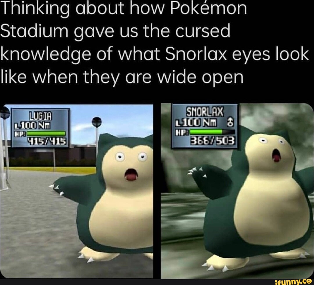 Thinking about how Pokemon Stadium gave us the cursed knowledge of what ...
