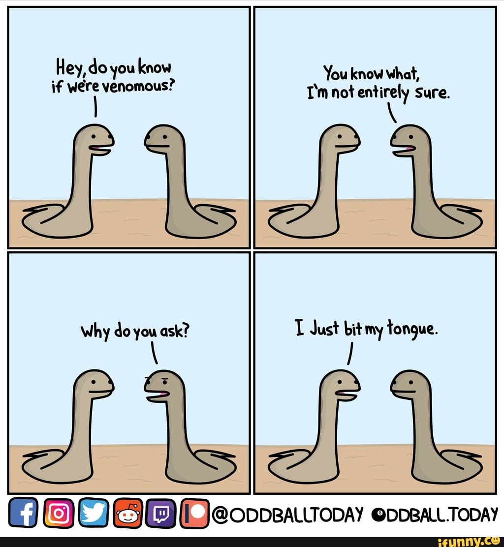 Hey, do you know You know what, if were venomous! I'm not entirely sure ...