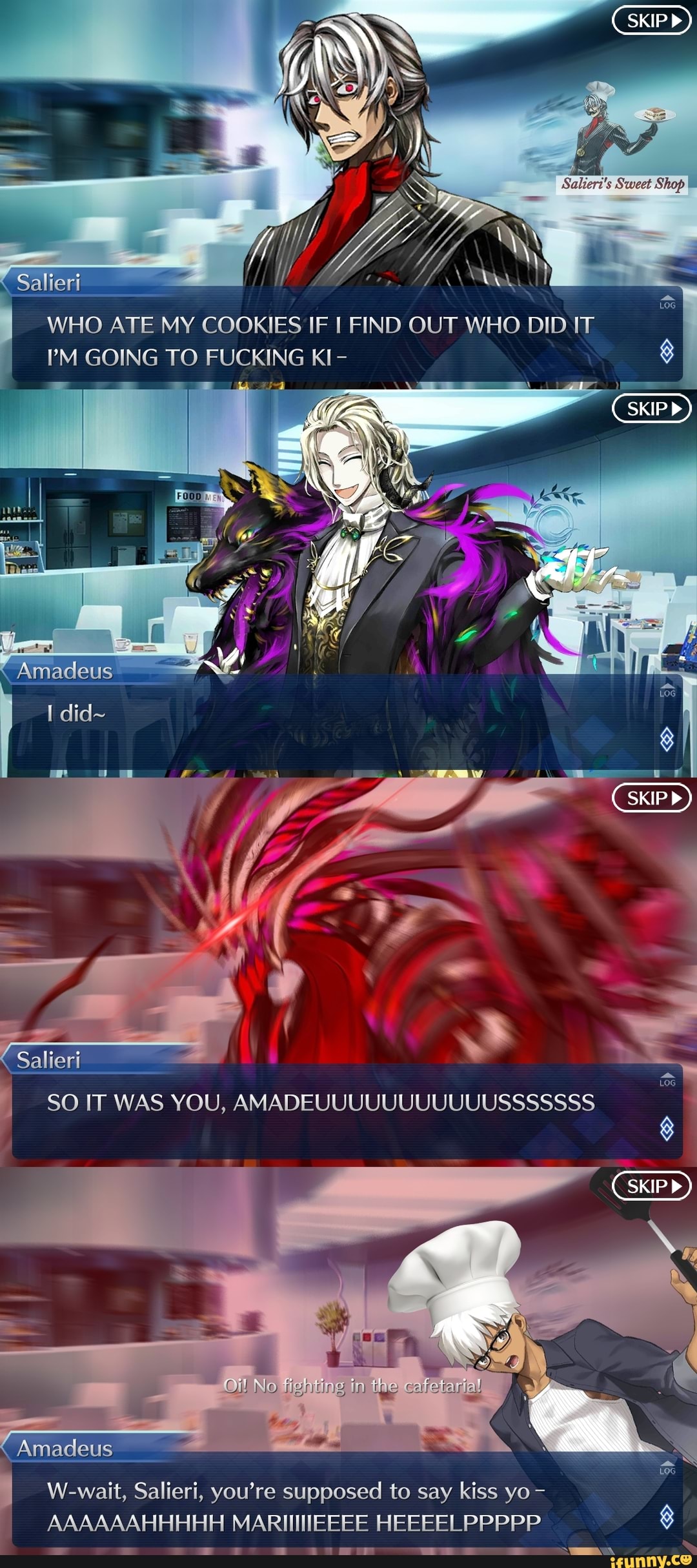 SKIP Salieri WHO ATE MY COOKIES IF FIND OUT WHO DID IT I'M GOING TO ...