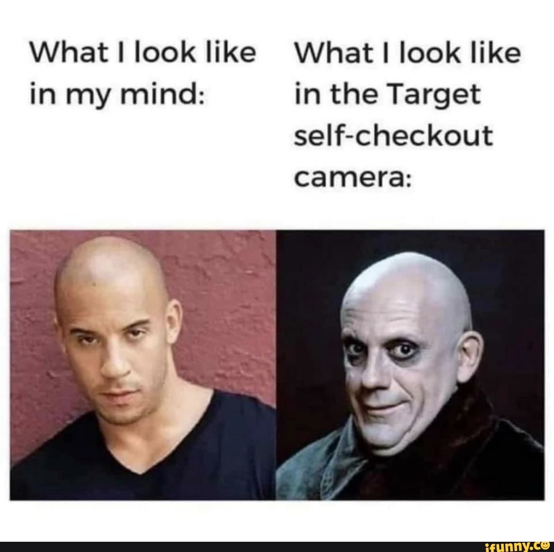 What look like What look like in my mind: in the Target self-checkout ...