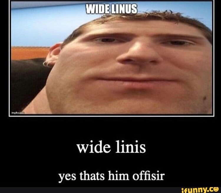 WIDE LINUS wide linis es thats him offisir - iFunny
