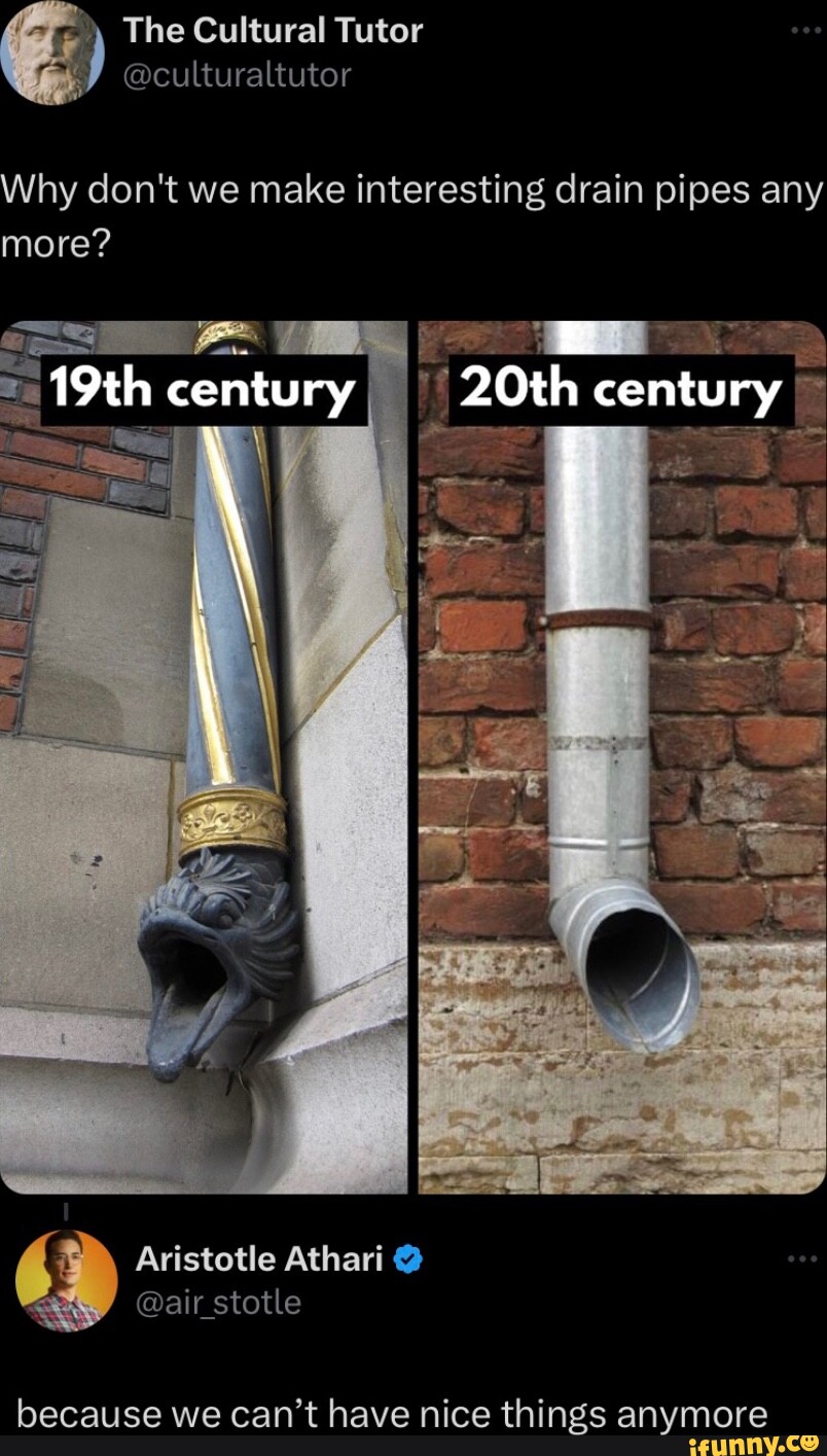 The Cultural Tutor @culturaltutor Why don't we make interesting drain ...