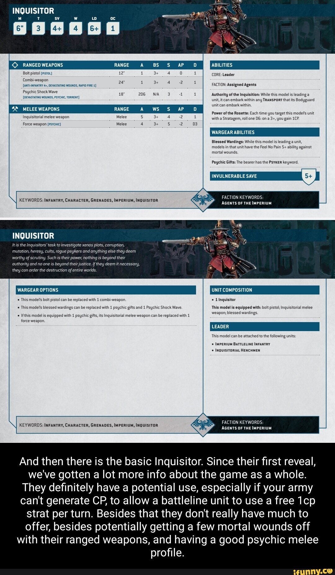 INQUISITOR RANGED WEAPONS Bolt pistol Combi-weapon 4, DEVASTATING ...