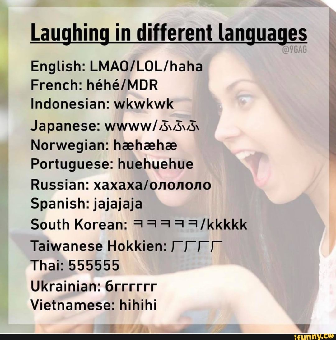 Laughing in different languages English: French: Indonesian: wkwkwk ...