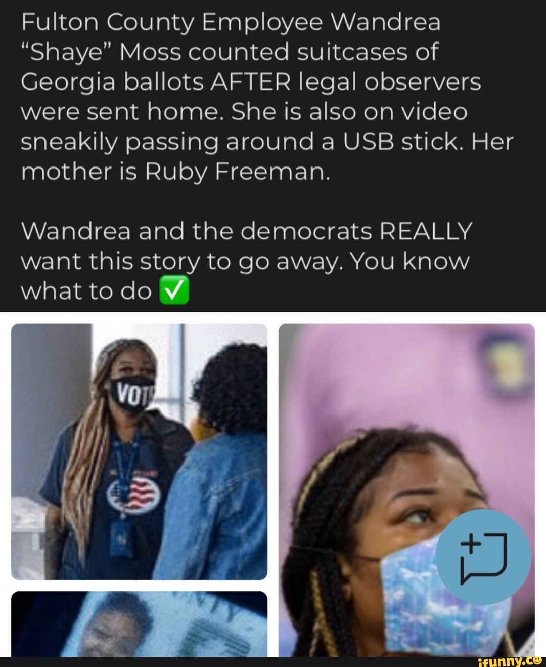 Fulton County Employee Wandrea "Shaye" Moss counted suitcases of ...