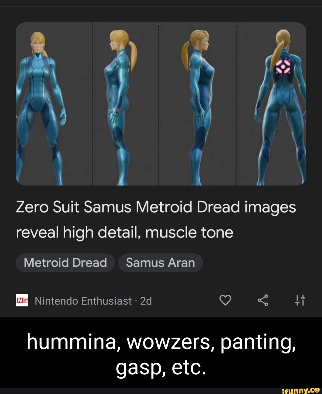 Ra Zero Suit Samus Metroid Dread images reveal high detail, muscle tone ...