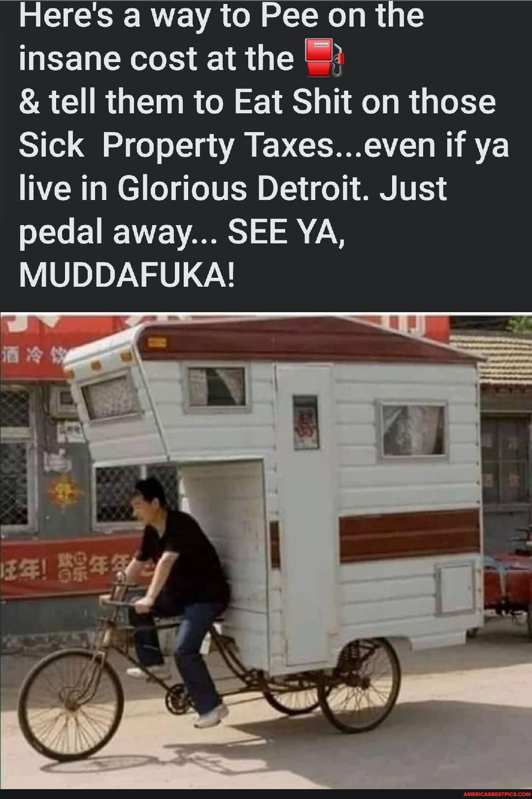 Here's a way to Pee on the insane cost at the & tell them to Eat Shit ...