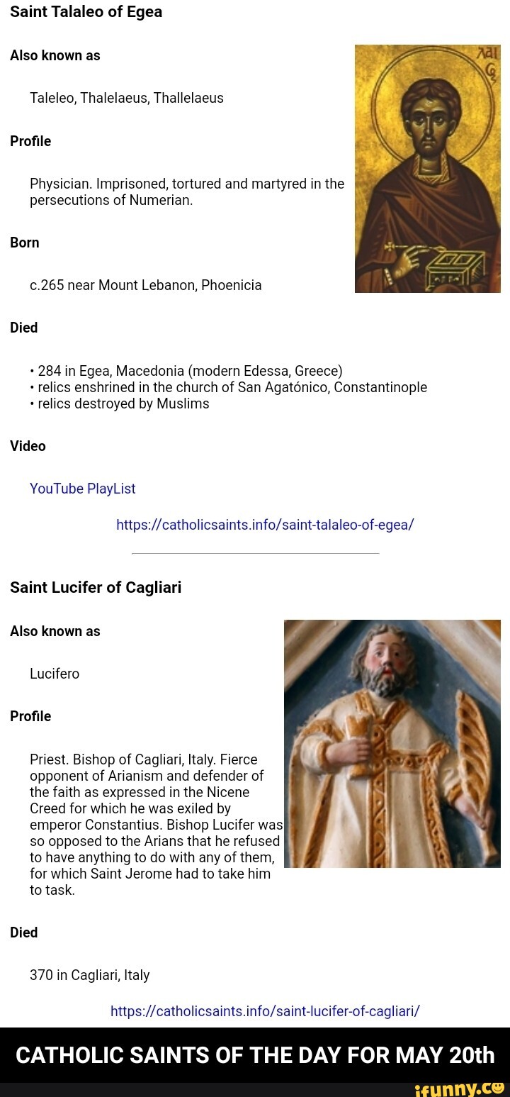 Saint Talaleo of Egea Also known as Taleleo, Thalelaeus, Thallelaeus ...