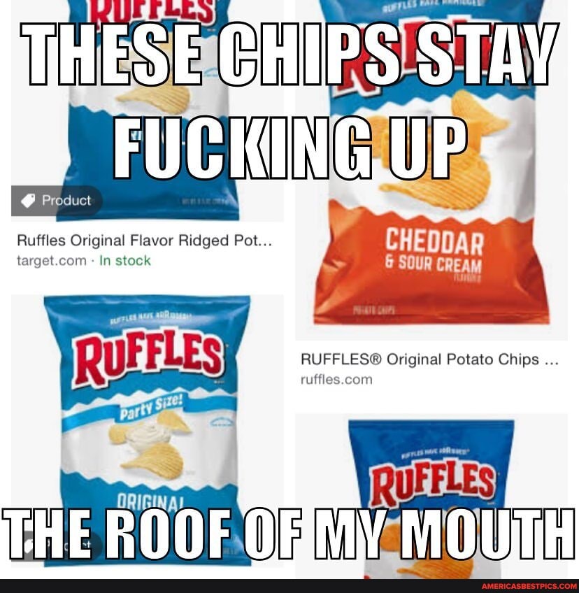 KING CHEDDAR & SOUR CREAM Ruffles Original Flavor Ridged Pot... In ...
