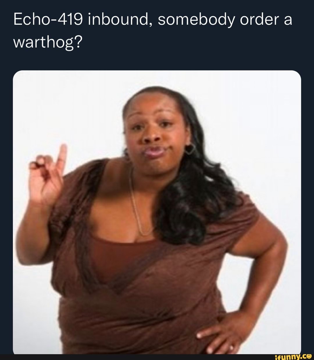 Echo-419 inbound, somebody order a warthog? - iFunny