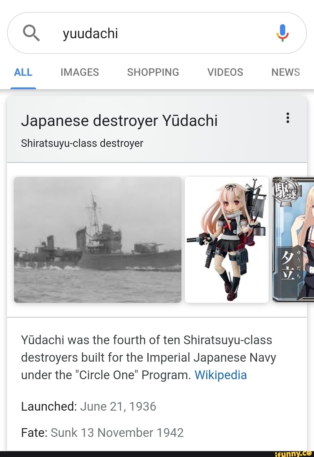Japanese destroyer Yúdachi Shiratsuyu-class destroyer Yúdachi was the ...