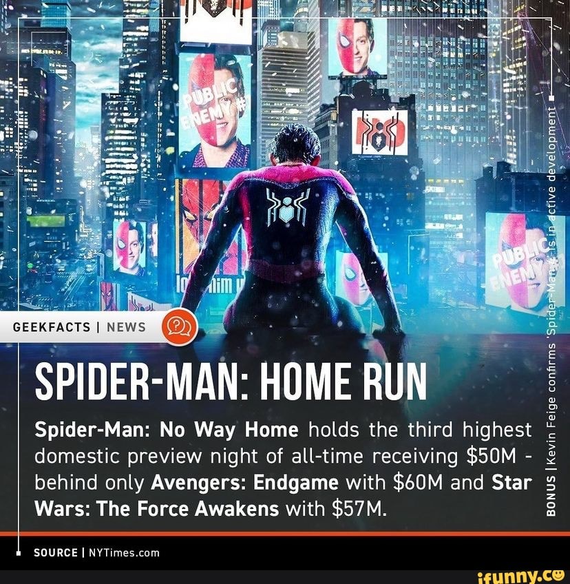 GEEKFACTS I NEWS SPIDER- MAN: HOME RUN Spider-Man: No Way Home holds ...