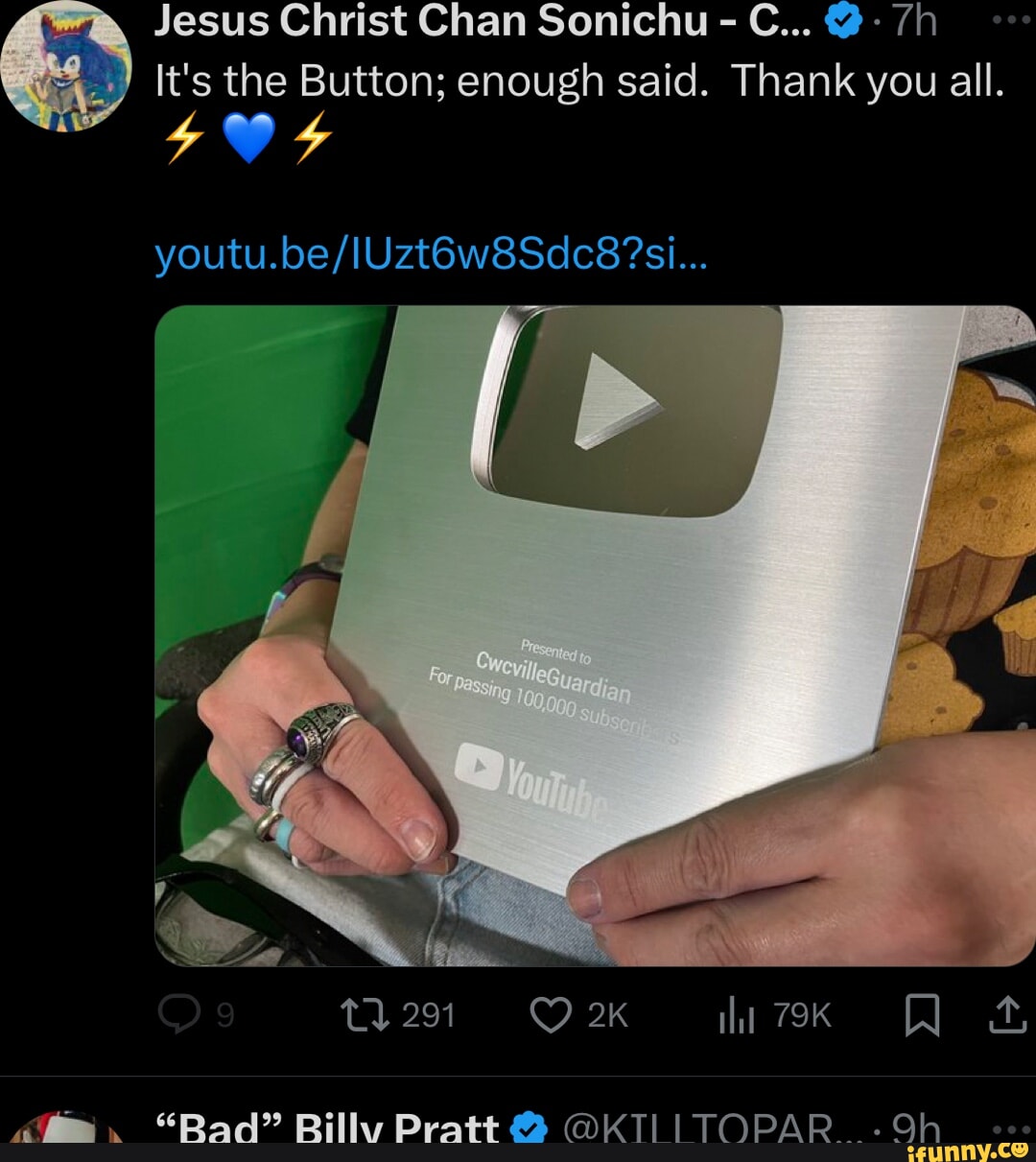 Jesus Christ Chan Sonichu - C... It's the Button; enough said. Thank ...