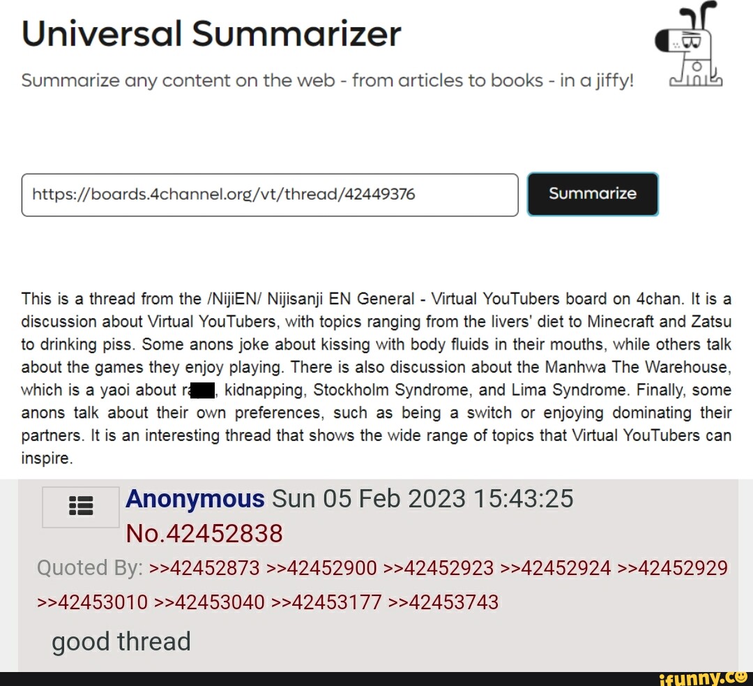 Summarize memes. Best Collection of funny Summarize pictures on iFunny
