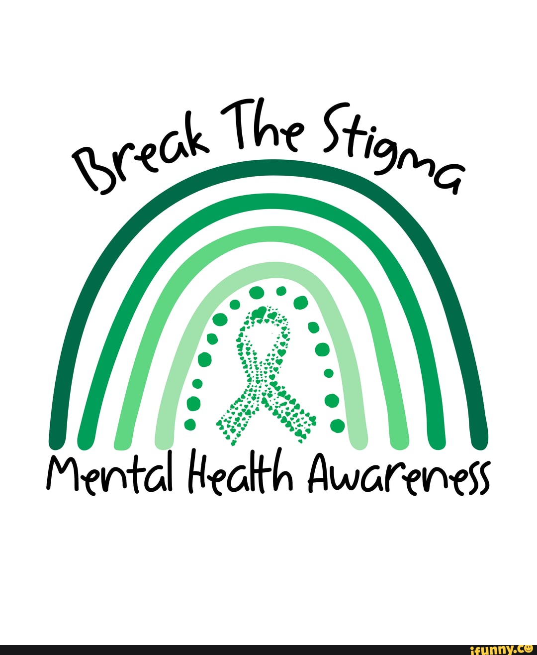 Break The Stigma Mental Health Awareness Month Green Rainbow As break-the-stigma-mental-health-awareness-month-green-rainbow-as