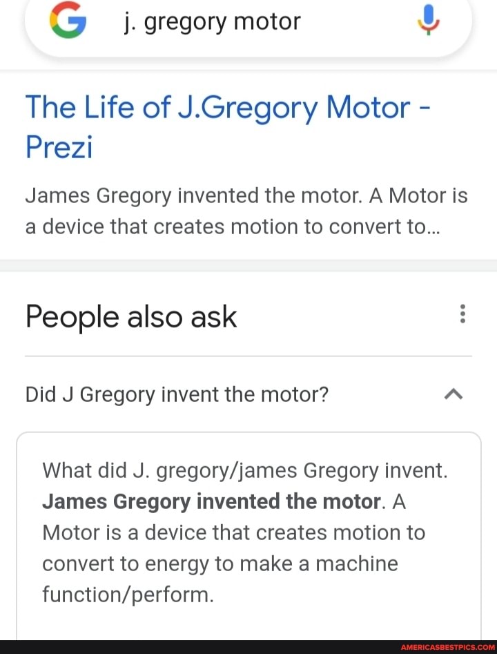 G j. gregory motor The Life of J.Gregory Motor - Prezi James Gregory ...
