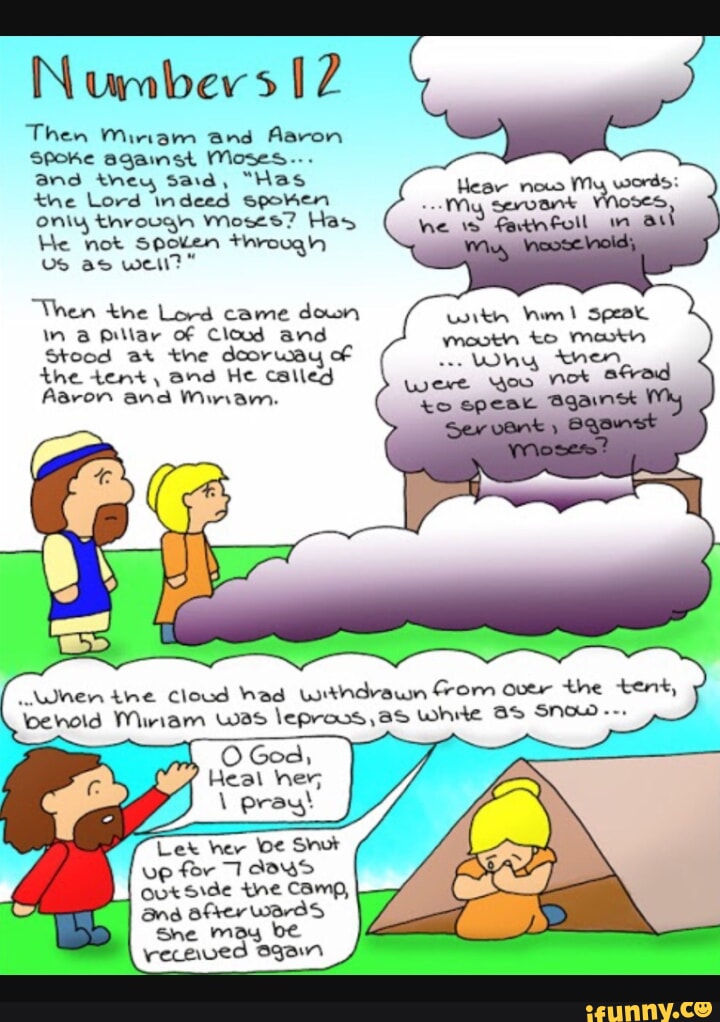 Numbevs 12 Then Miriam and Aaron SPoKe against Moses... and they said ...