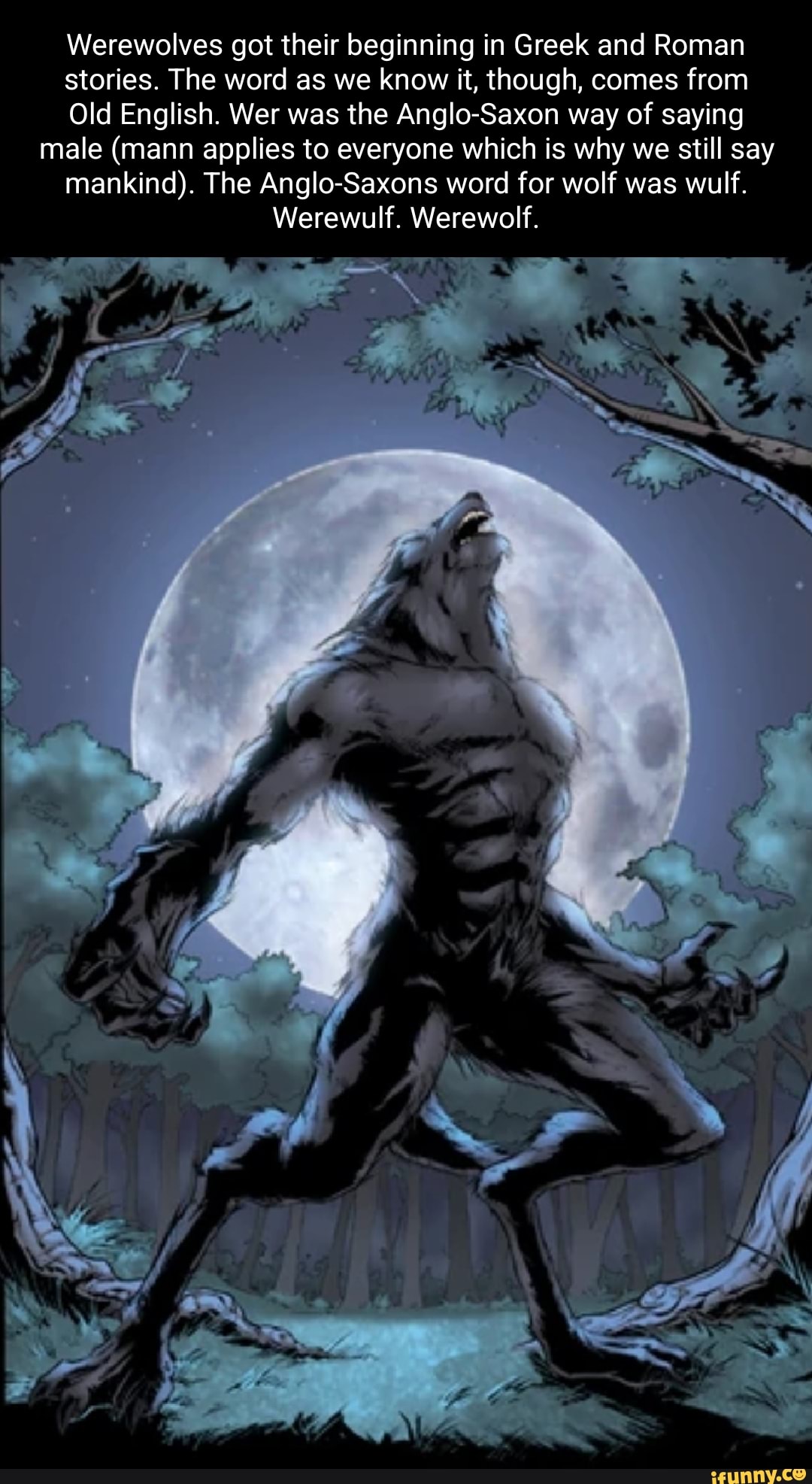 Werewolves got their beginning in Greek and Roman stories. The word as ...