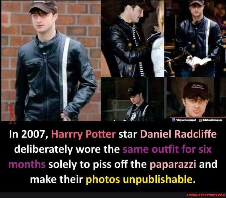 In 2007, Harrry Potter star Daniel Radcliffe deliberately wore the same ...