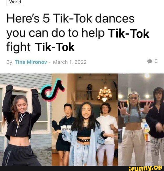 Here's 5 Tik-Tok dances you can do to help Tik-Tok fight Tik-Tok By ...
