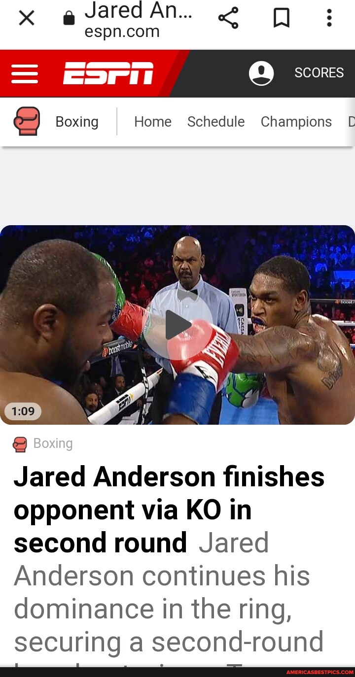 = scores Boxing I Home Schedule Champions @ Boxing Jared Anderson ...