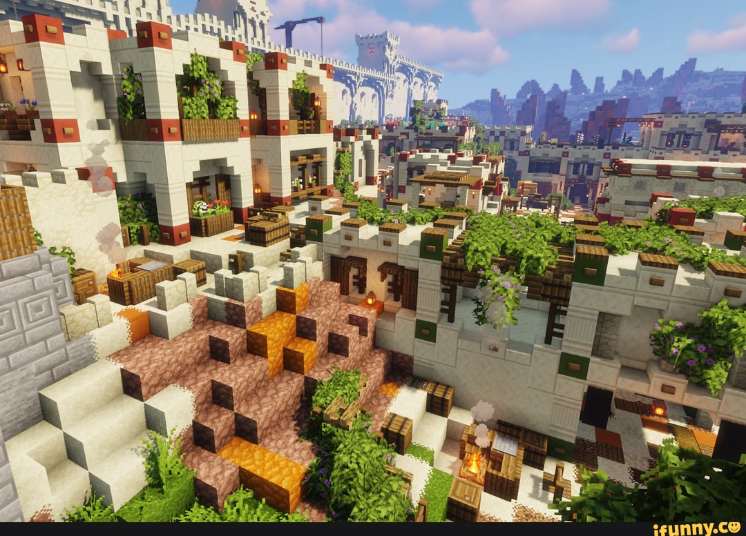 A closer look at the back of the rural district. #minecraft_builds # ...
