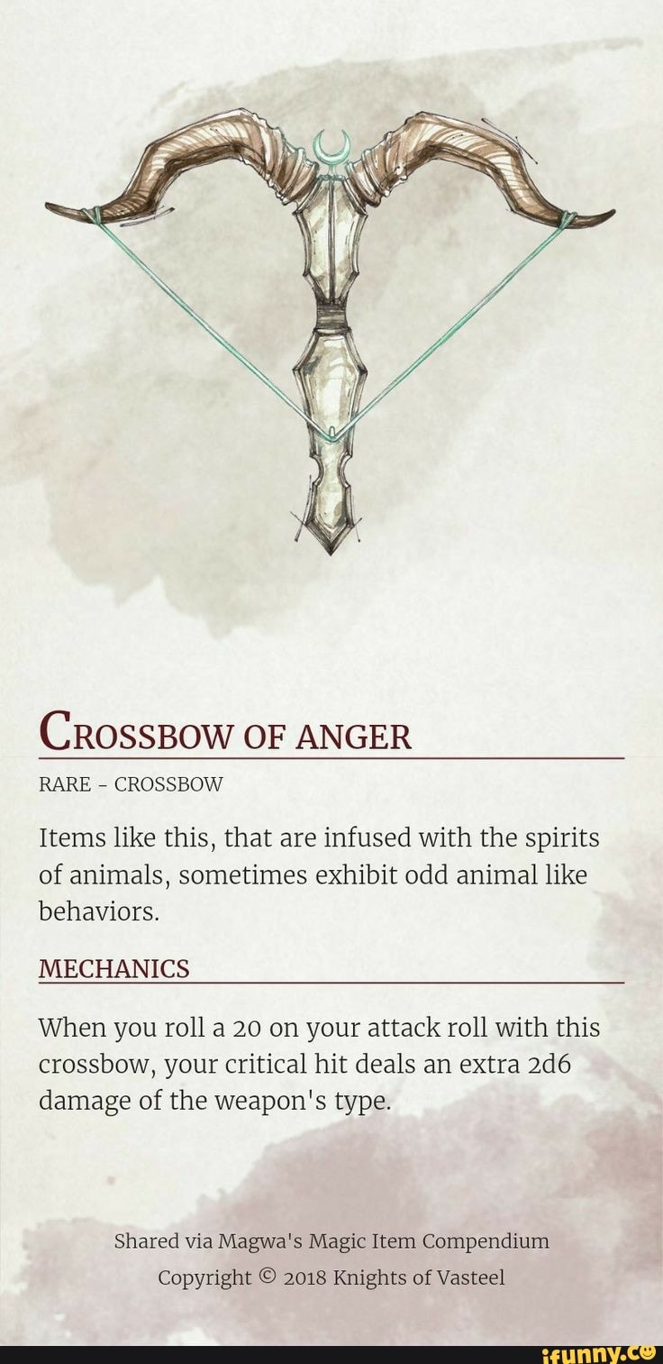 RARE CROSSBOW Items like this, that are infused with the spirits of ...