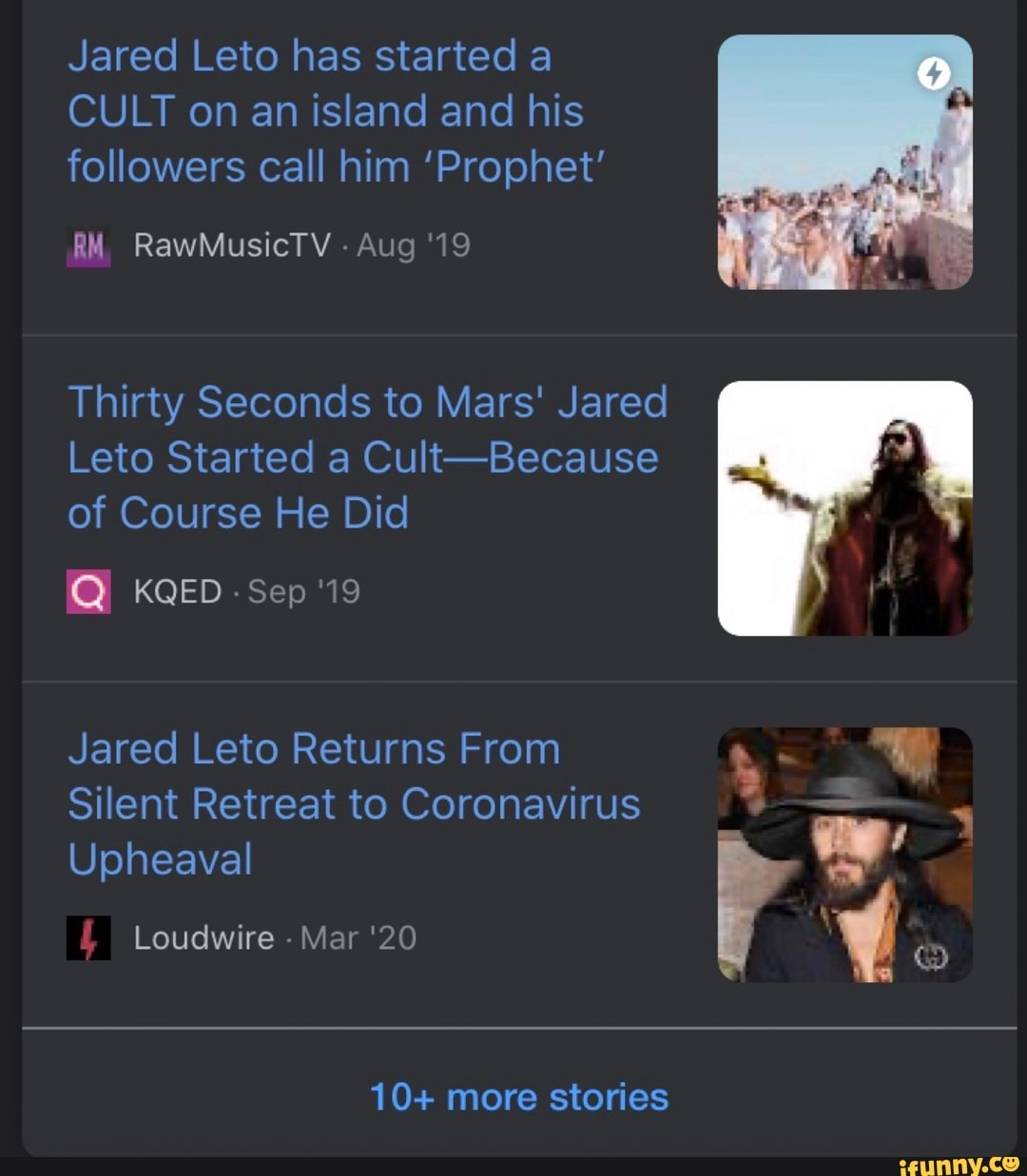 Jared Leto has started a CULT on an island and his followers call him ...
