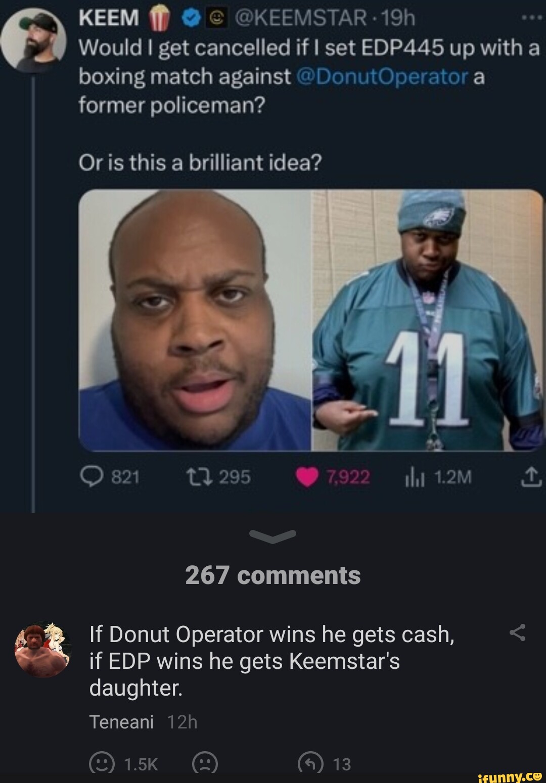 Would I get cancelled if set EDP445 up with a boxing match against ...