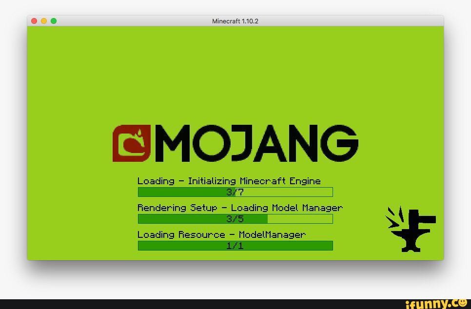Smojang Loading Initializing Minecraft Engine Rendering Setup Loading Model Manager Loading