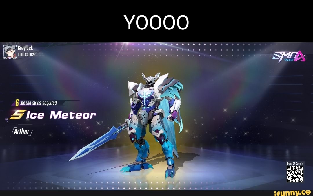 YOOOO Grey ock ayer mecha skins acquired af Ice Meteor Arthur - iFunny
