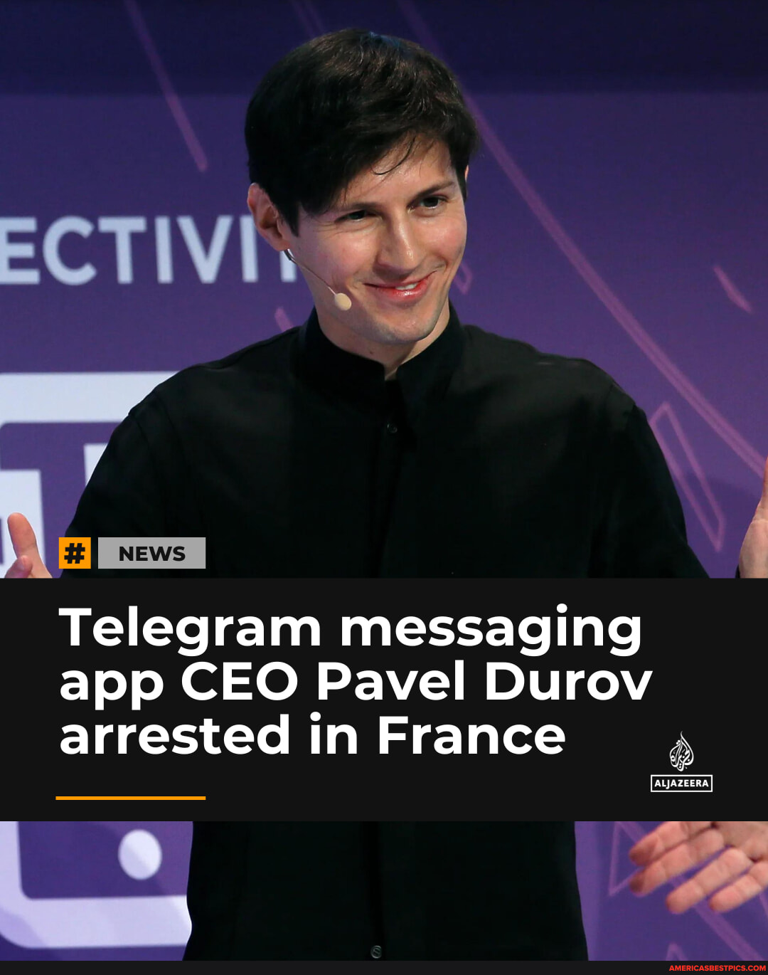 Pavel Durov the founder and CEO of the Telegram messaging app has been arrested at Bourget ...