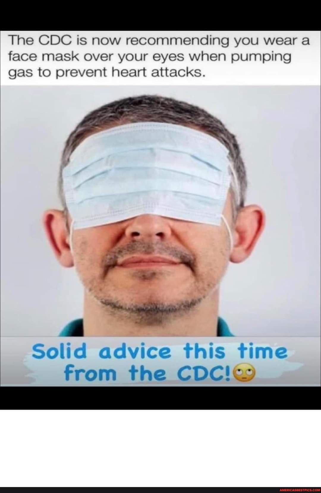 The CDC is now recommending you wear a face mask over your eyes when ...