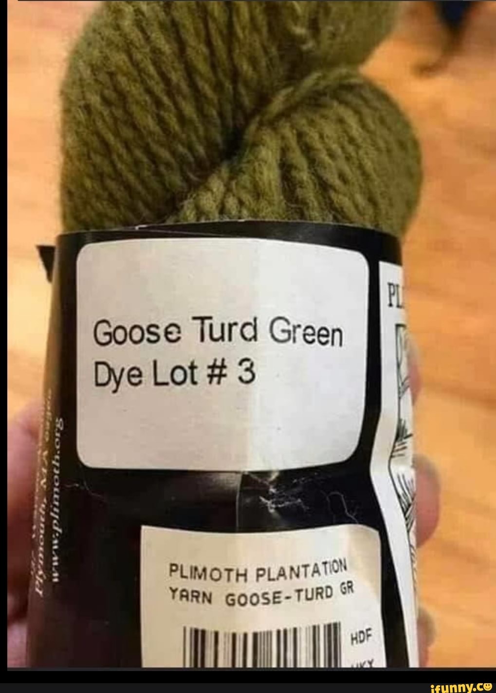 Goose Turd Green PLIMOTH PLANTATON YARN Goose-TURO - iFunny