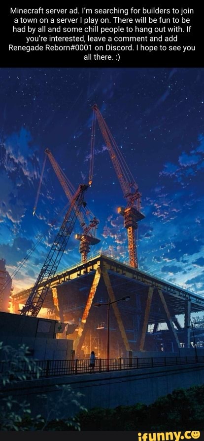 Minecraft server ad. I'm searching for builders to join a town on a ...