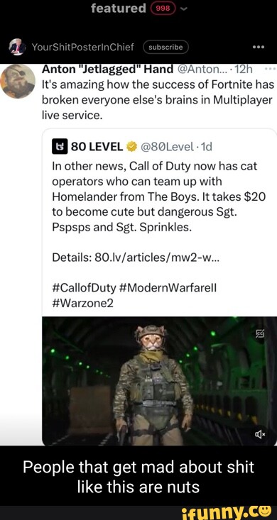 Featured Hand @Anton... It's amazing how the success of Fortnite has ...