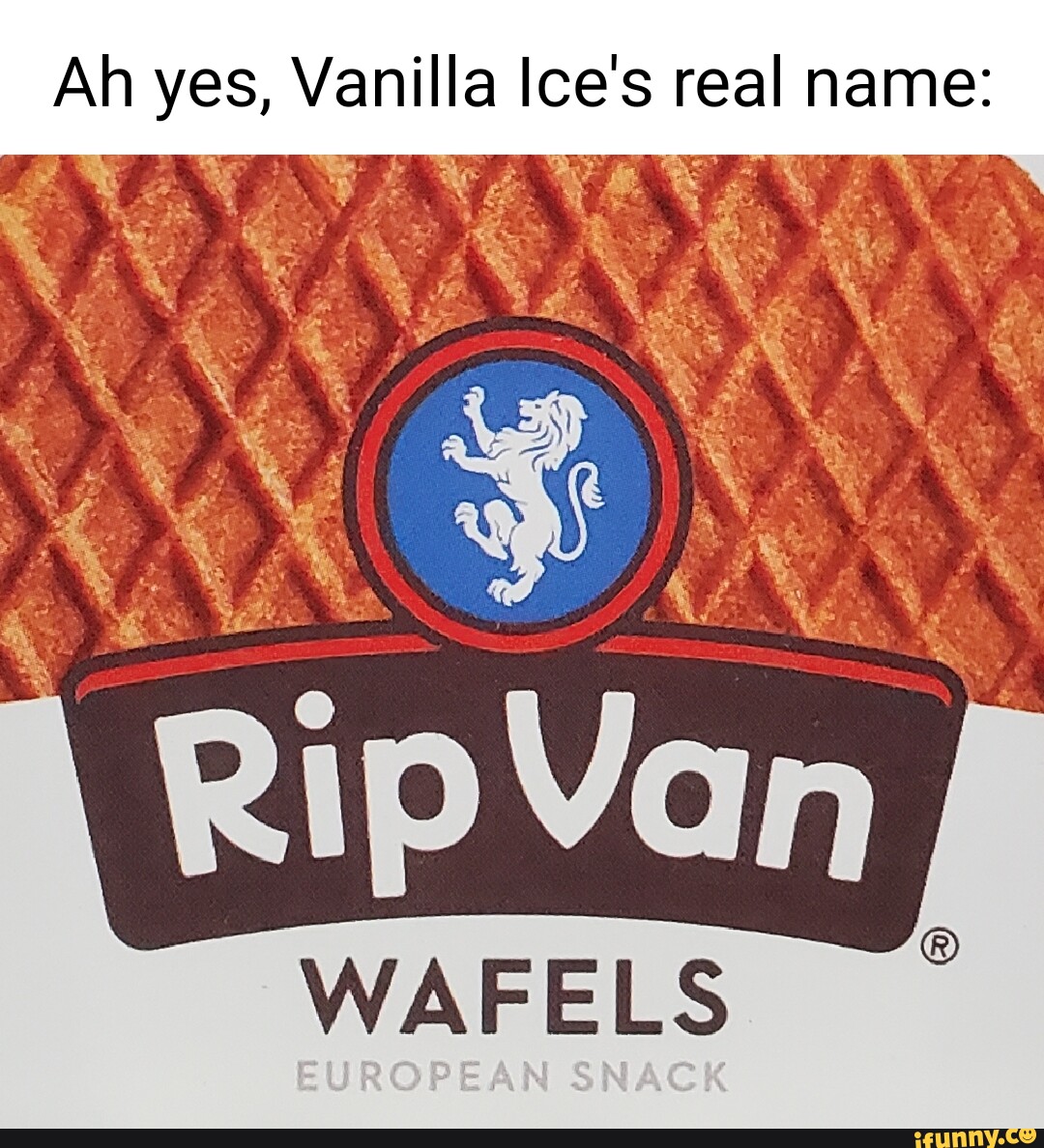 Ah yes, Vanilla Ice's real name: WAFELS - iFunny