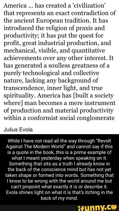 America has created that represents an exact contradiction of the ...
