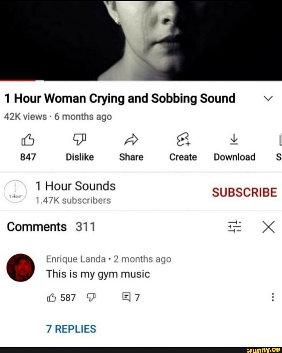 1 Hour Woman Crying and Sobbing Sound views 6 months ago ifs) A I 847 ...