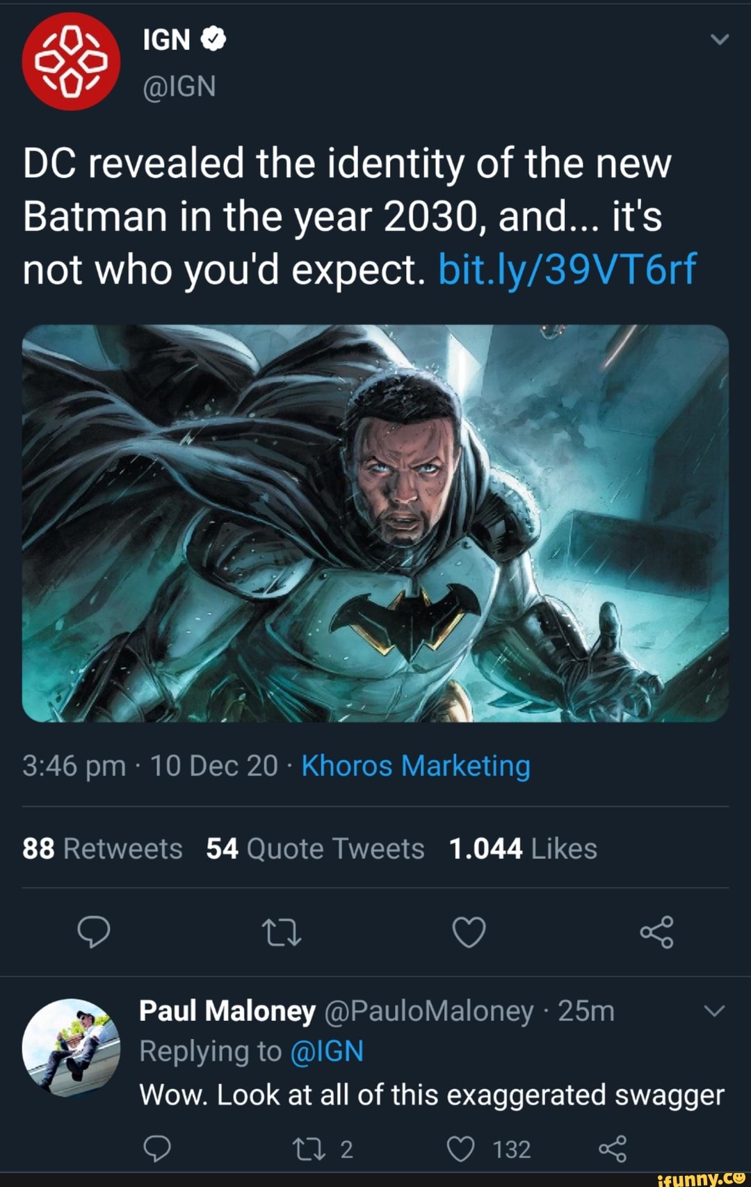 IGN DC revealed the identity of the new Batman in the year 2030, and ...