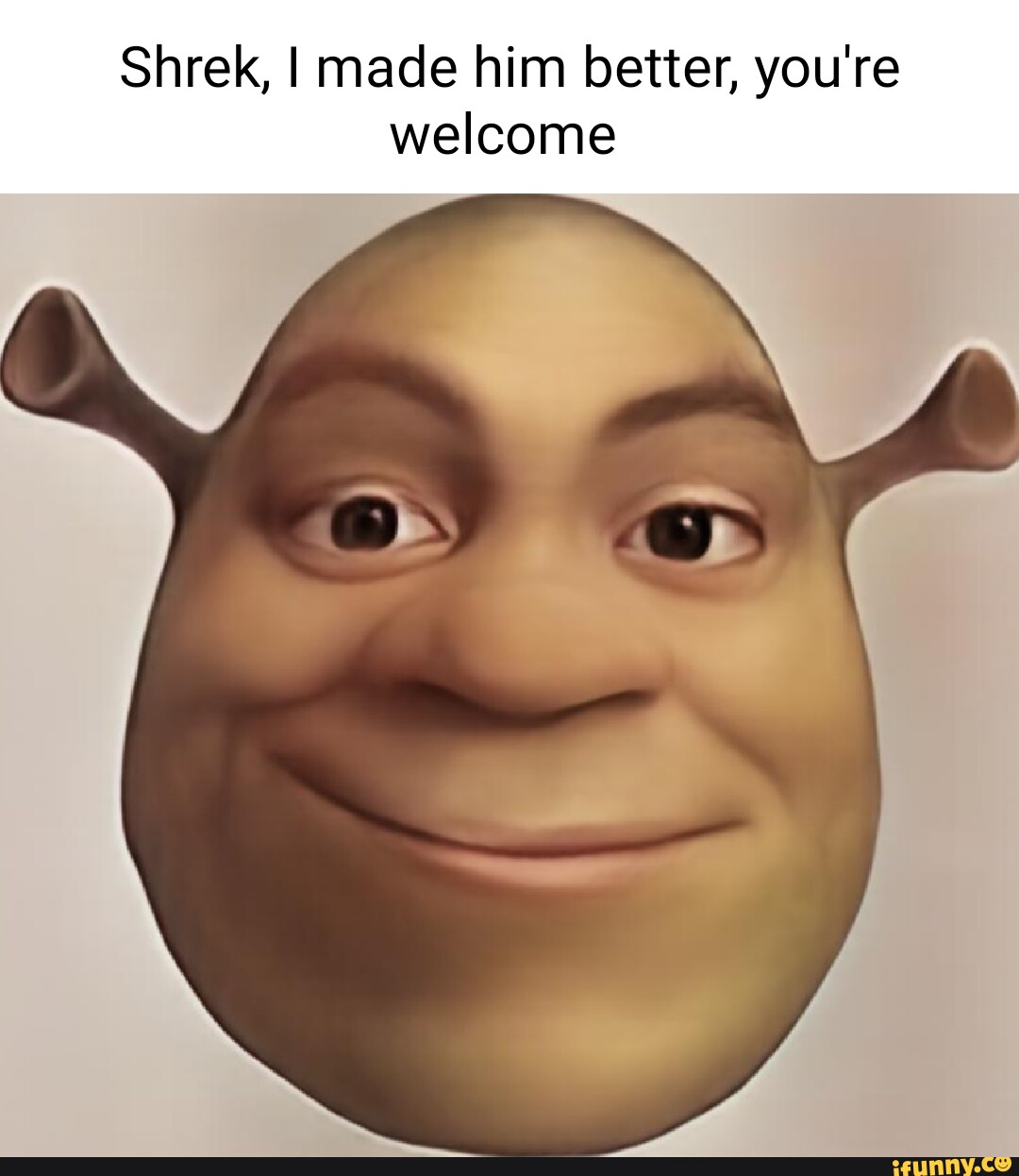 Shrek, I made him better, you're welcome - iFunny
