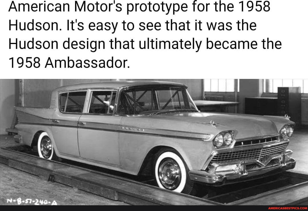 American Motors prototype for for the 1958 Hudson. It's easy to see ...