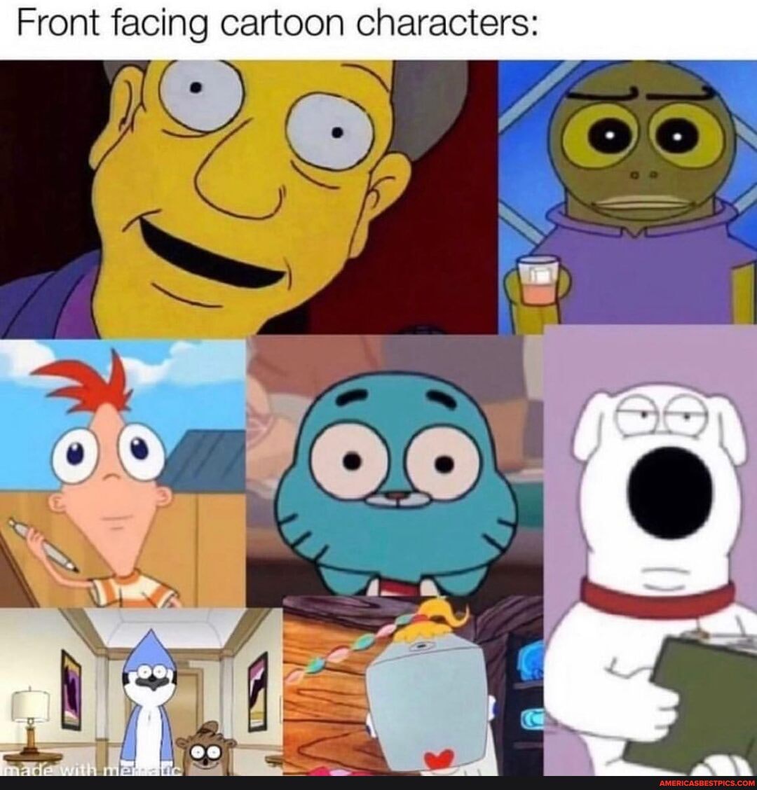 Front facing cartoon characters: - America’s best pics and videos