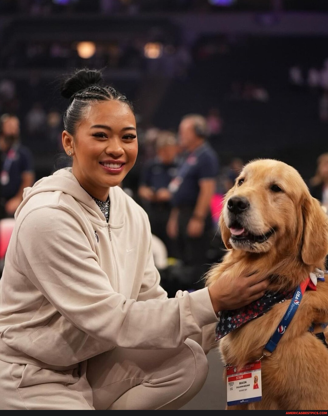 At the 2024 Olympic Games, a 4-year-old golden retriever named Beacon ...